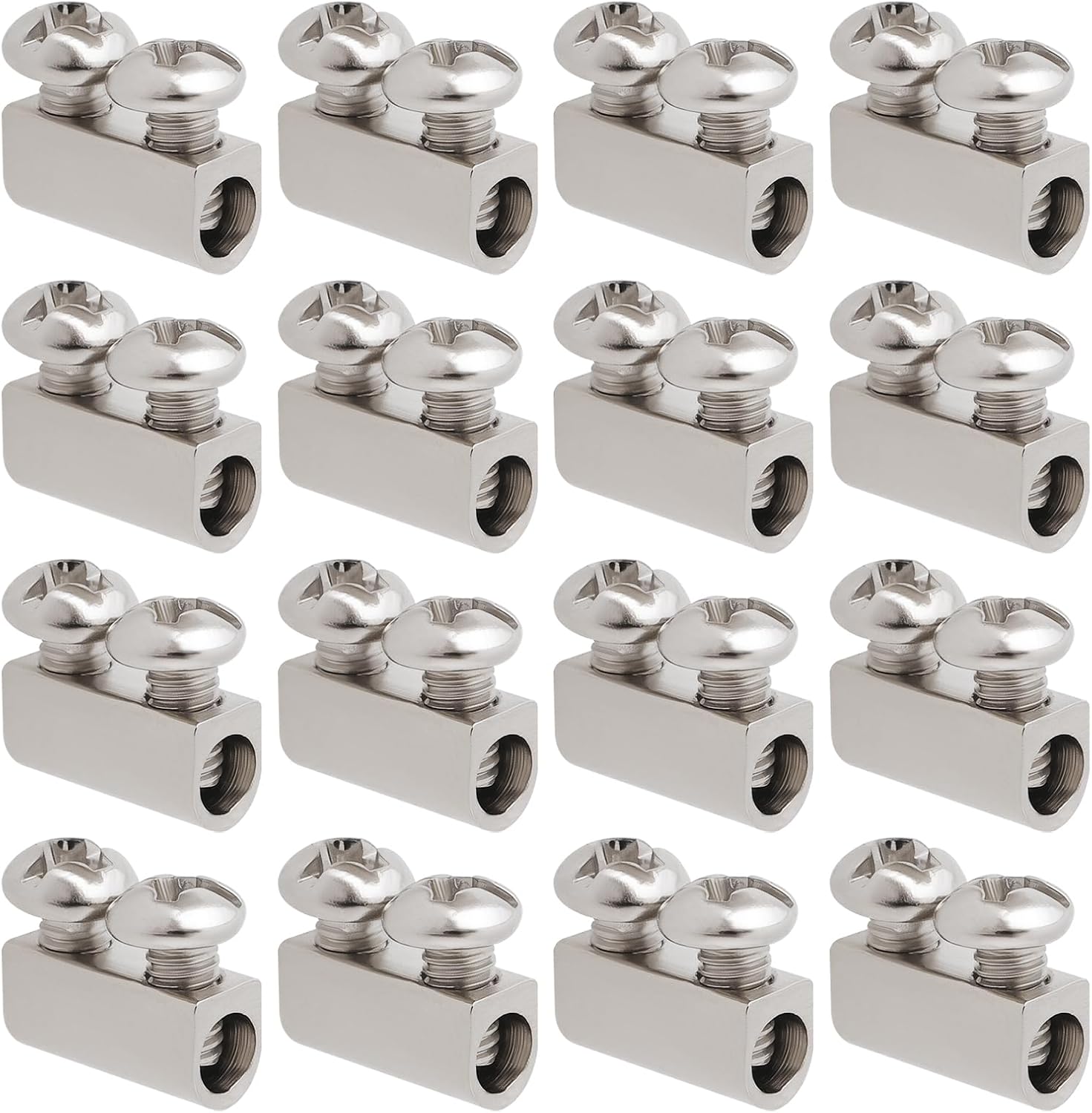 50pcs Serre-câbles à Double Trou M3 10 X 5 Mm Clips en Acier avec ...