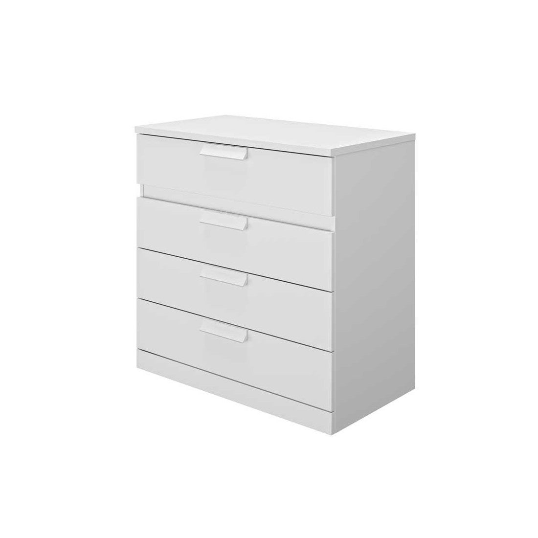 Commode 4 tiroirs Blanc - ILORA | Leroy Merlin