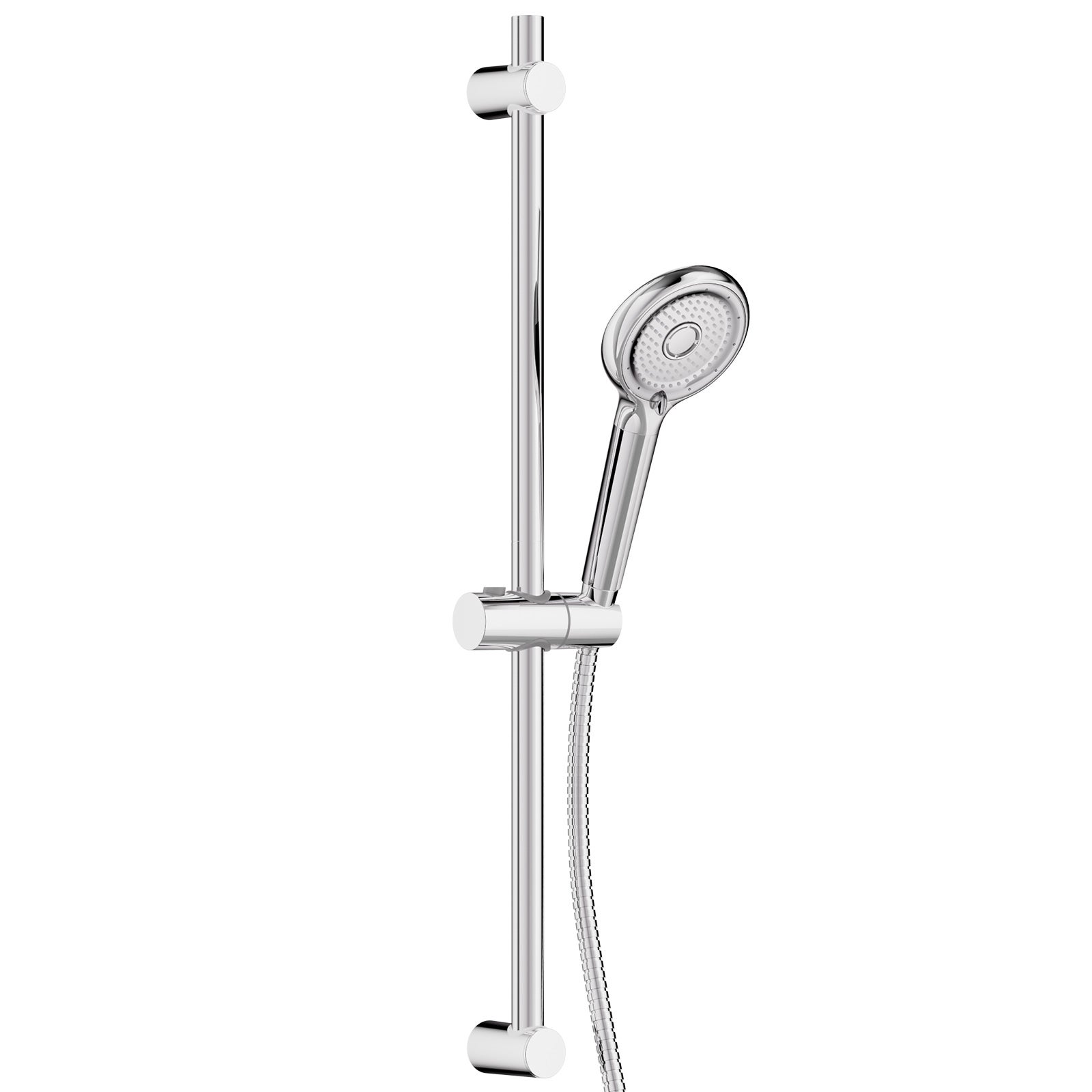 Sistema de ducha con barra deslizante de acero inoxidable de 65 cm y ...