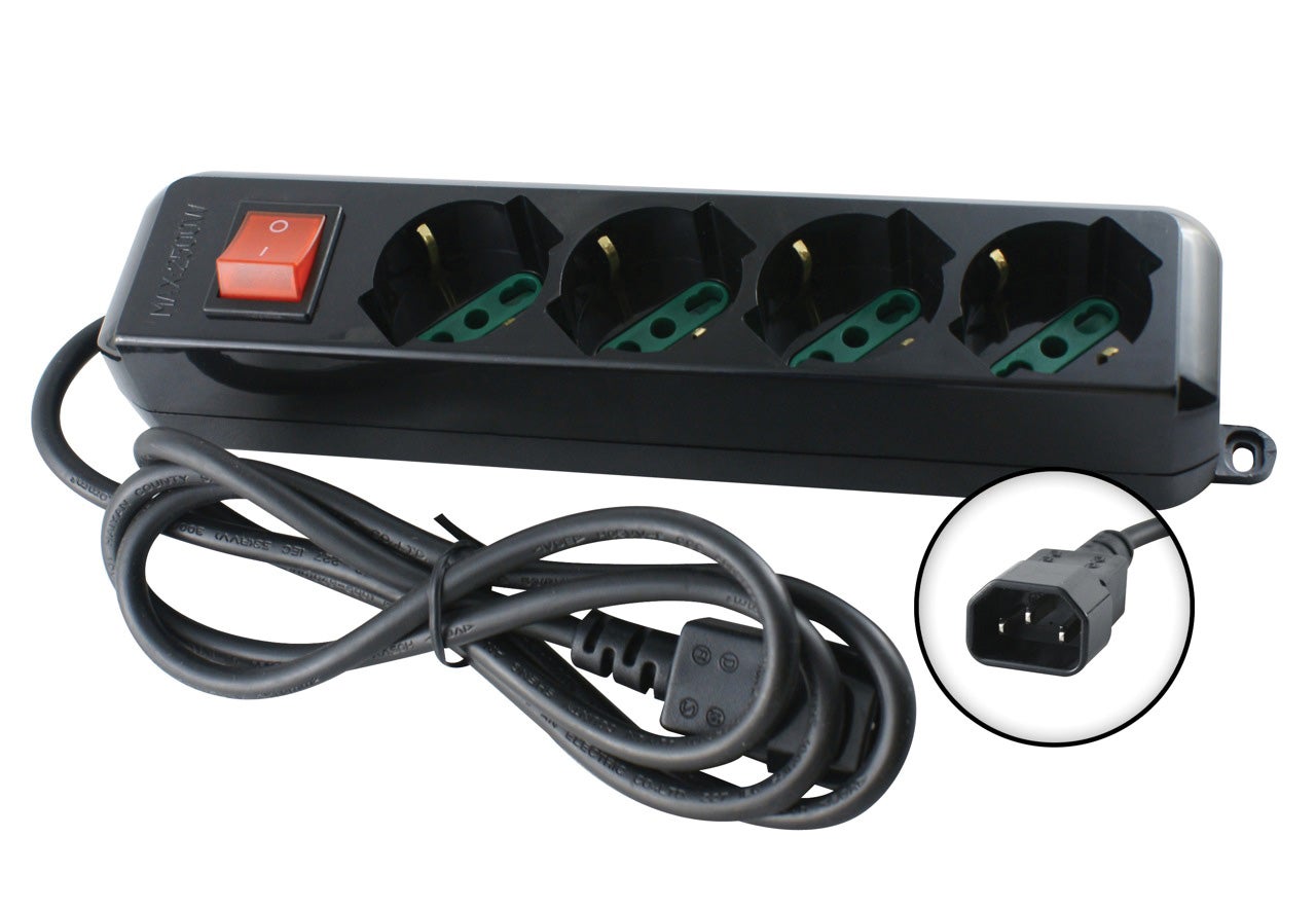 ASSEMBLAGE DE FICHE IEC MULTI PRISE 4 BIP/SCH+COMMUTATEUR | Leroy Merlin