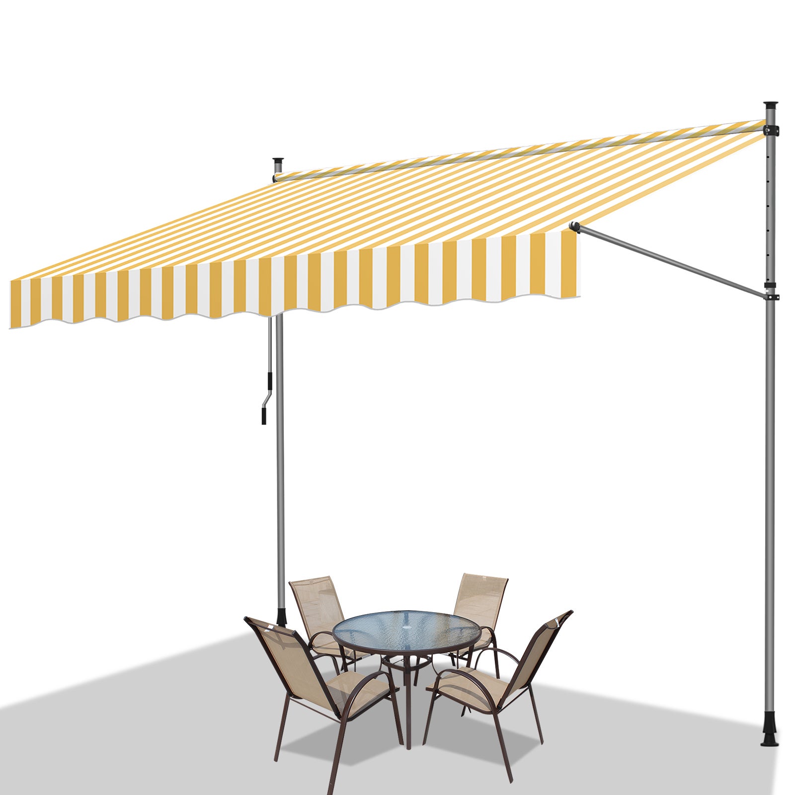 Tenda da balcone Tenda da sole a retrazione manuale Tenda da balcone ...
