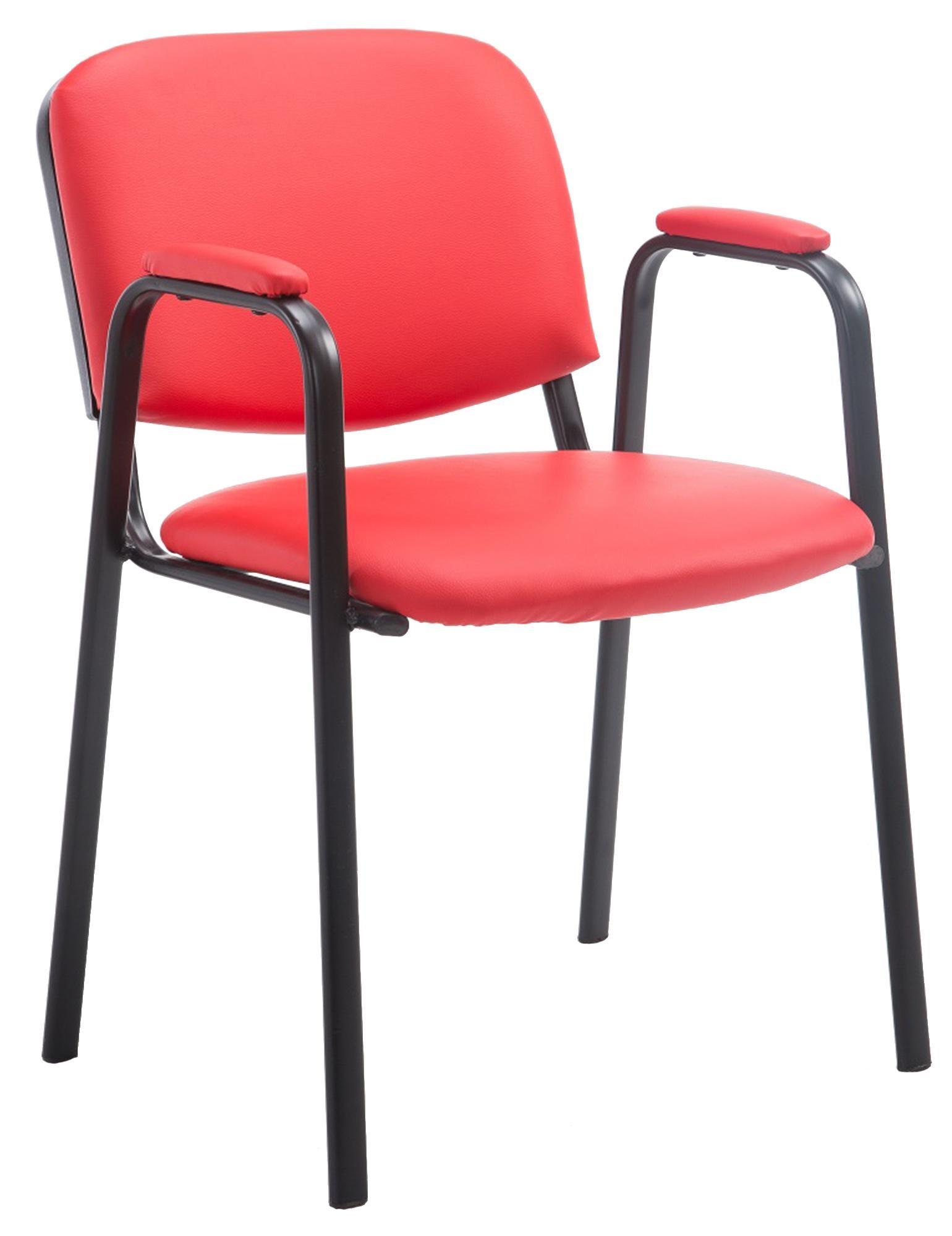 Silla de visita Ken PRO símil piel roja | Leroy Merlin