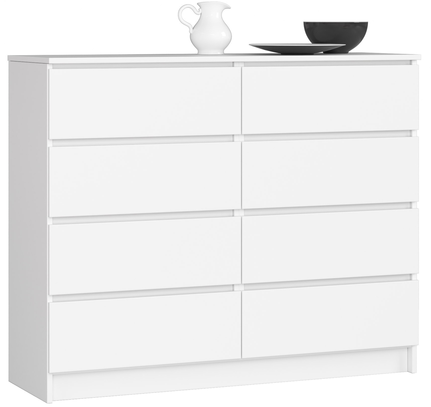Cómoda Ocho Cajones Blanco 120 X 99 X 40 Cm Leroy Merlin