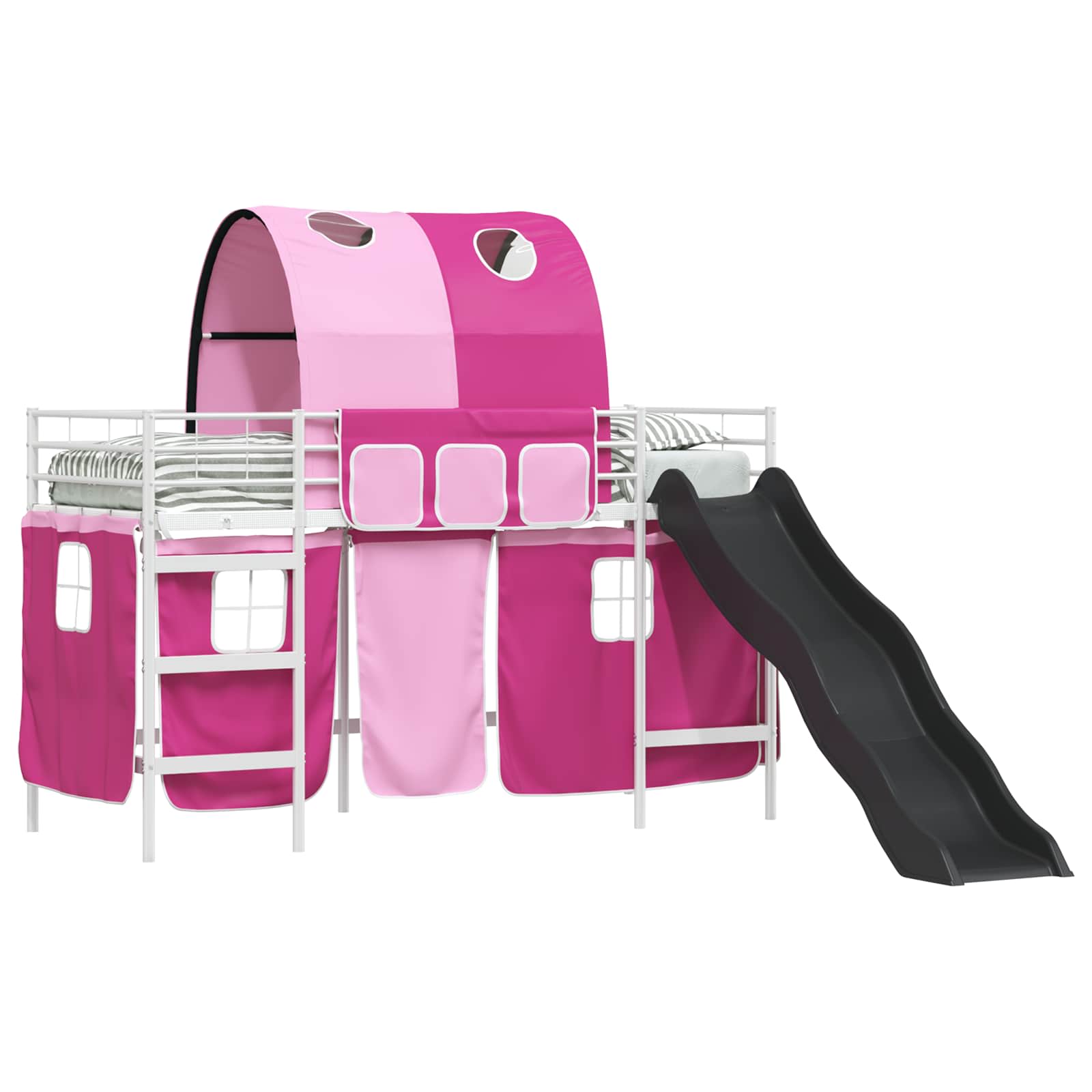 Struttura del letto loft - Letto a Soppalco per bambini Bianco e Rosa ...