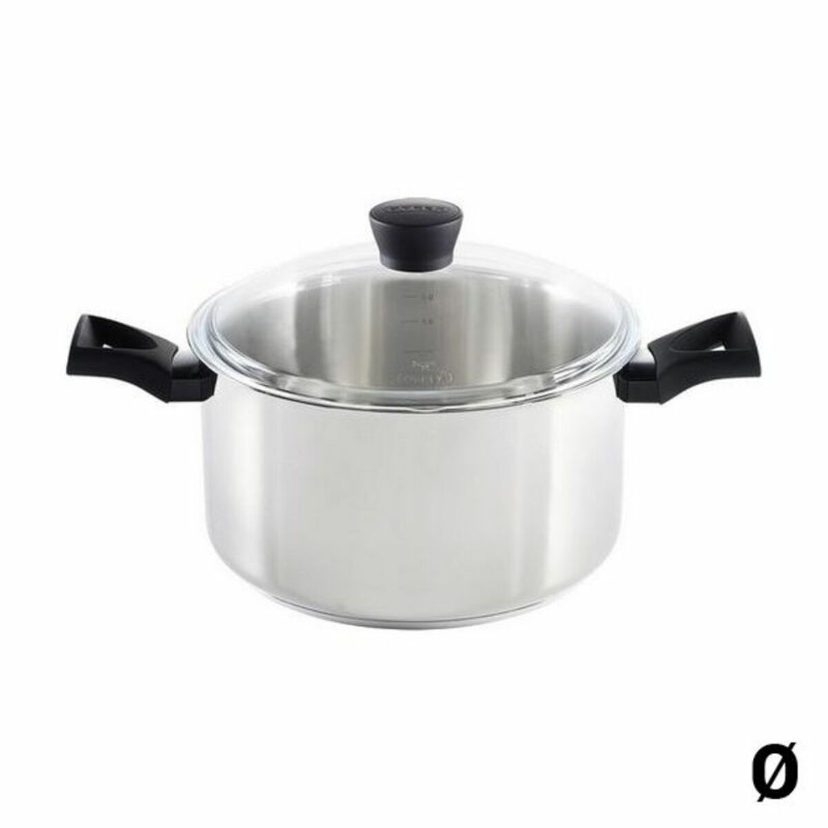 Cacerola con Tapa de Cristal Pyrex Expert Touch Acero Inoxidable 18/10 ...