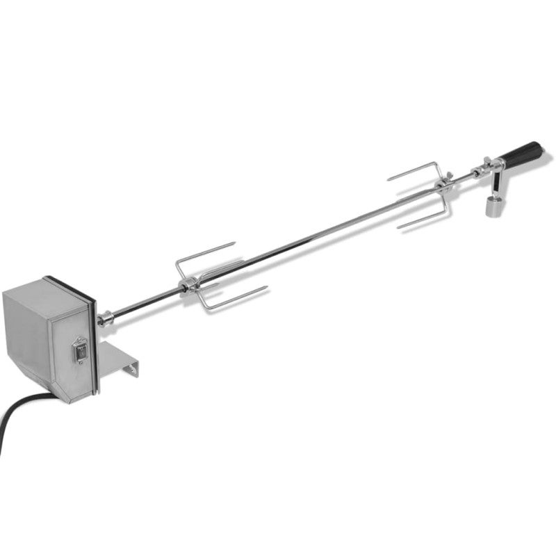 VidaXL Espetón para asados/barbacoa con motor profesional acero 1200 mm ...