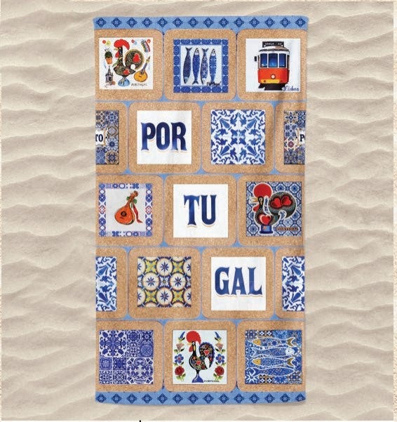 Toalla de Playa 3D Azulejo de Portugal 100x180 cm | Leroy Merlin