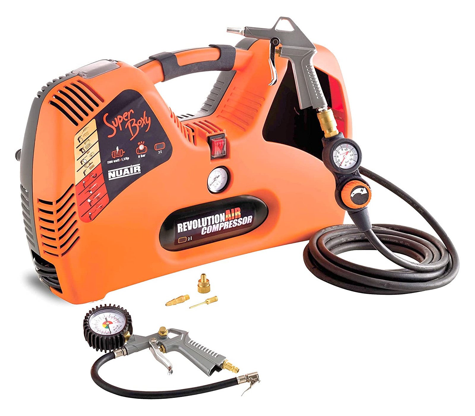 RevolutionAir - Compresseur d'air 1,5CV 2 litres - SUPER BOXY Mecafer ...