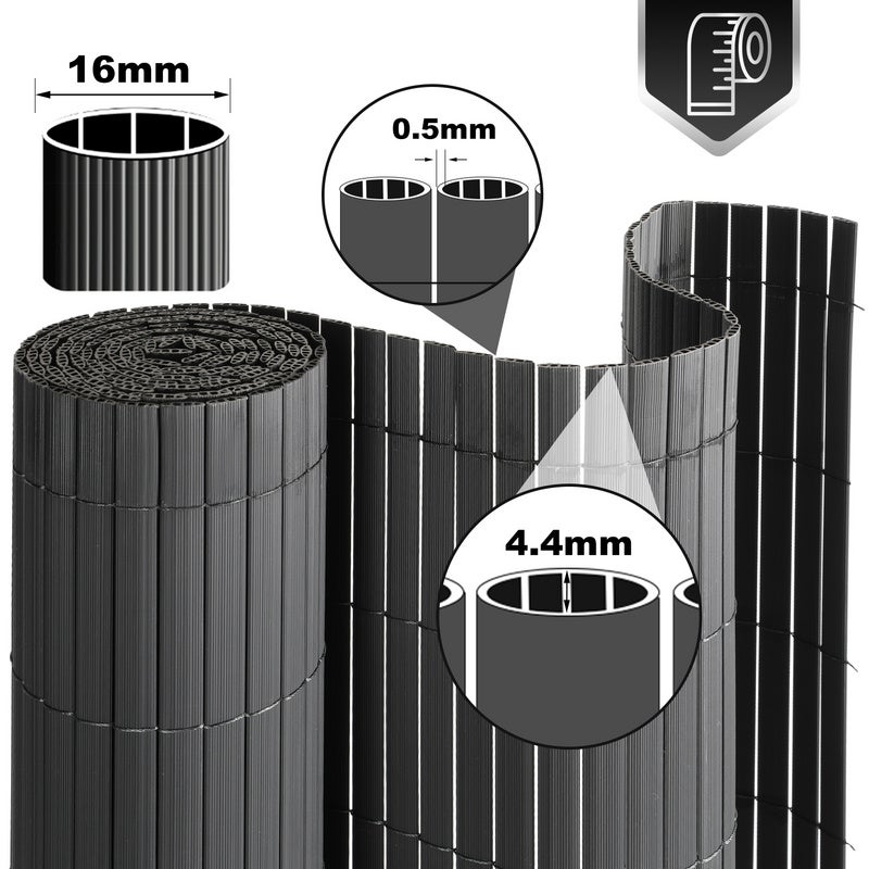 Protección visual de PVC, protección de jardín, piscina, balcón ...