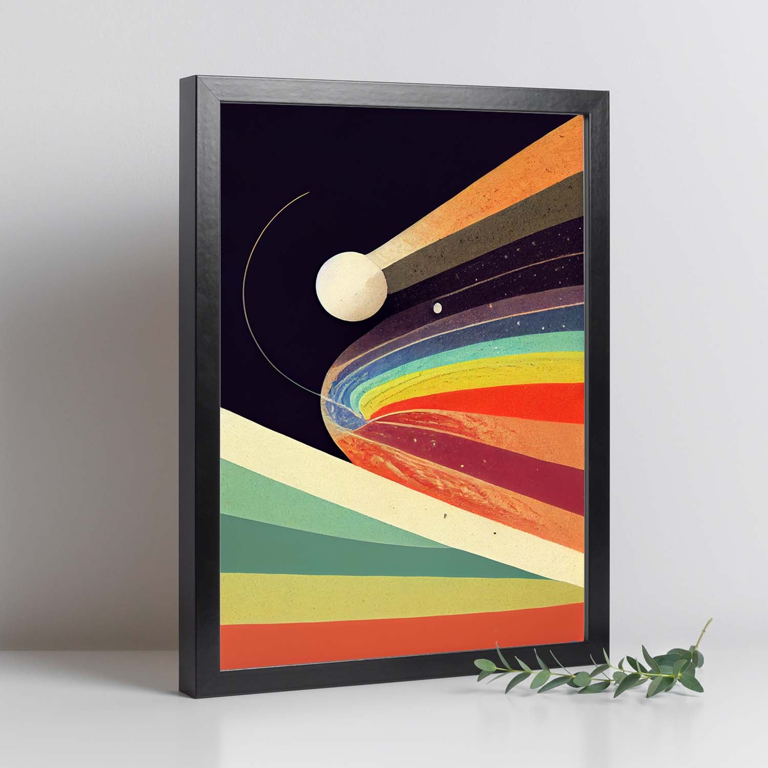 Lámina En Estilo Abstracto Cometa Llamativas Y Modernas Ilustraciones ...