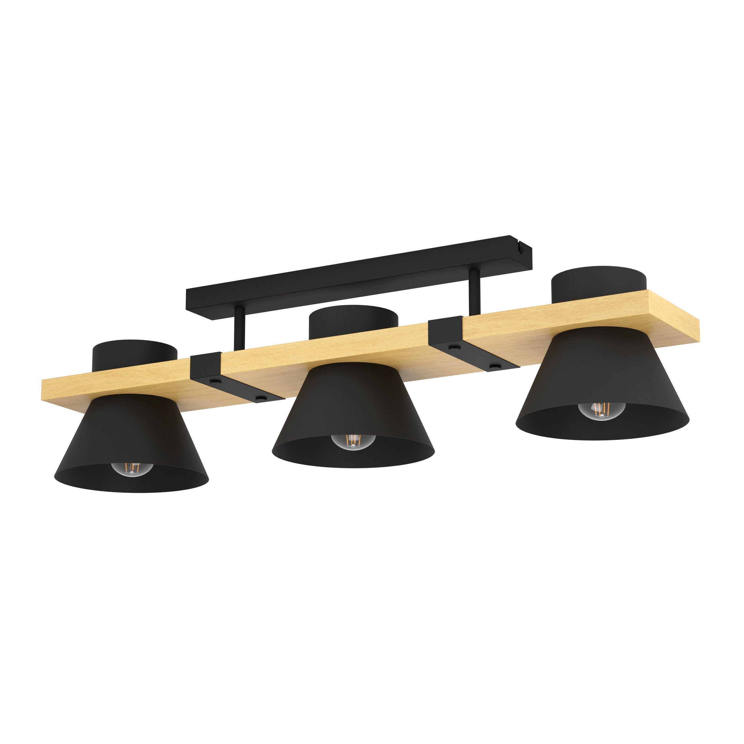 Plafoniera Vintage Maccles Acciaio Nero 3 Luci E27 | Leroy Merlin