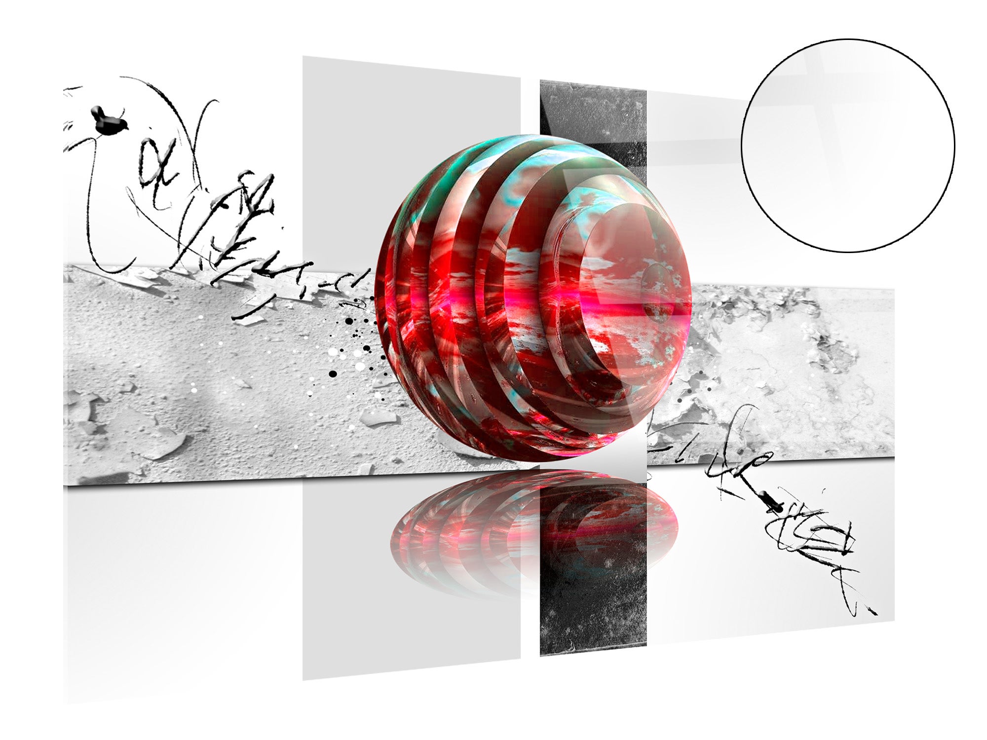 Tableau plexiglas déco abstraite BILLE | Leroy Merlin