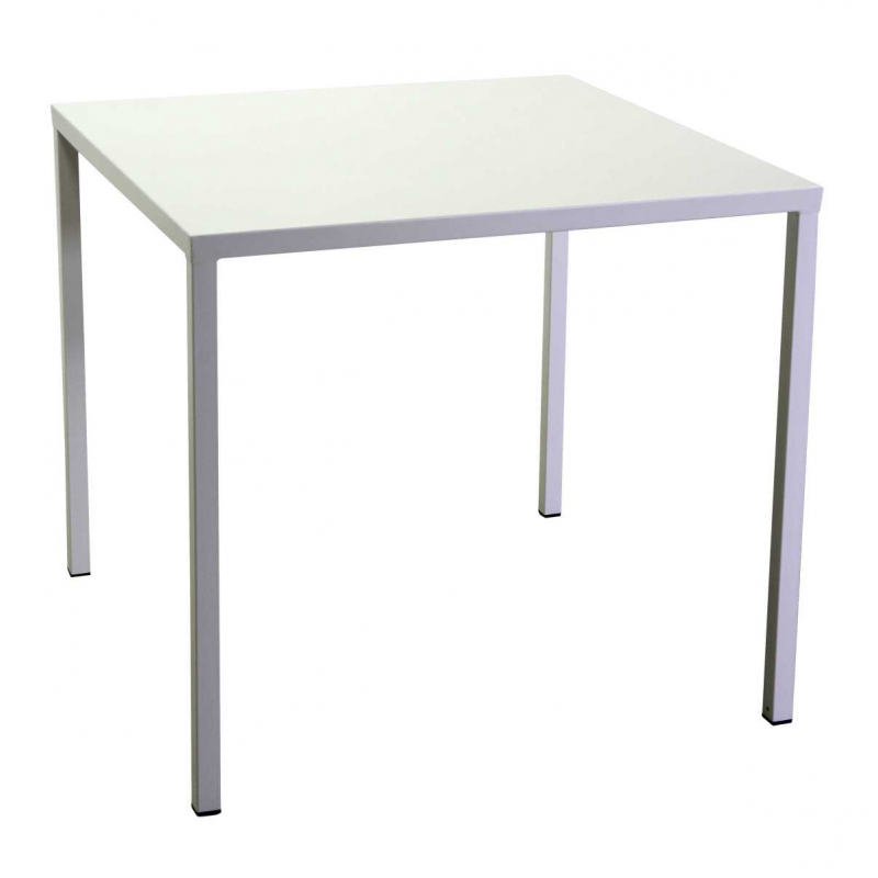 Set da 4 Tavoli metallo Elma bianco quadro cm70x70h72 | Leroy Merlin