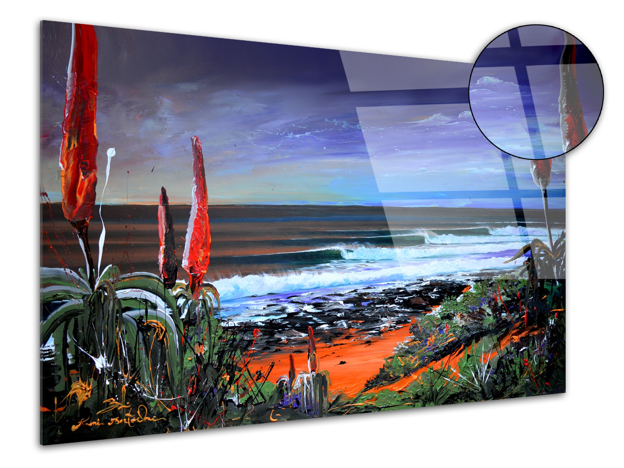 Tableau plexiglass peinture Rémi Bertoche Jeffreys Bay | Leroy Merlin