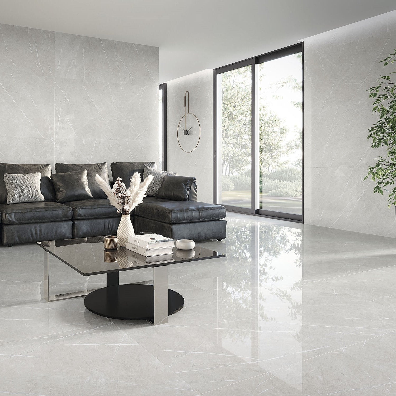 Carrelage Espagnol Effet Marbre THUNDER PEARL Poli 60x120 - Maison du ...