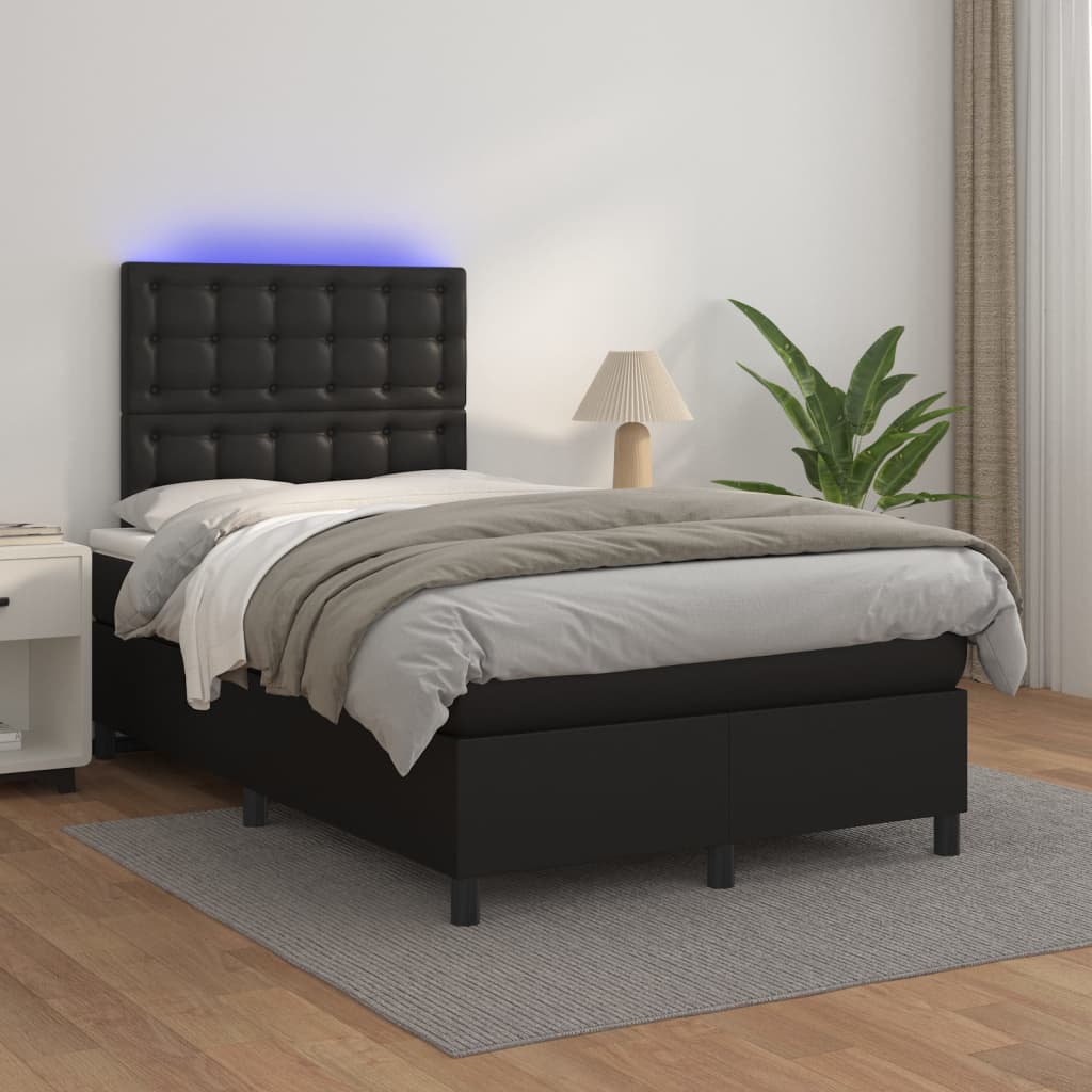 Maison Exclusive - Sommier à lattes de lit avec matelas et LED Noir ...