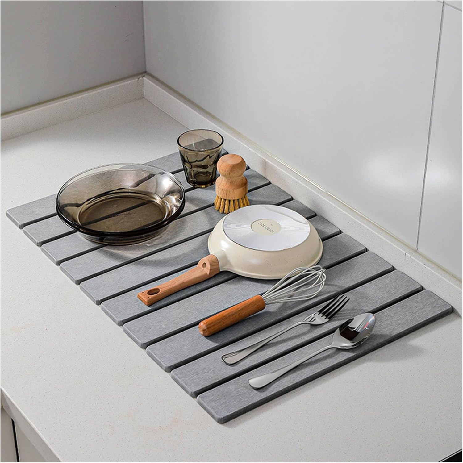 Tapis de séchage de linge en pierre pour plan de travail de cuisine ...