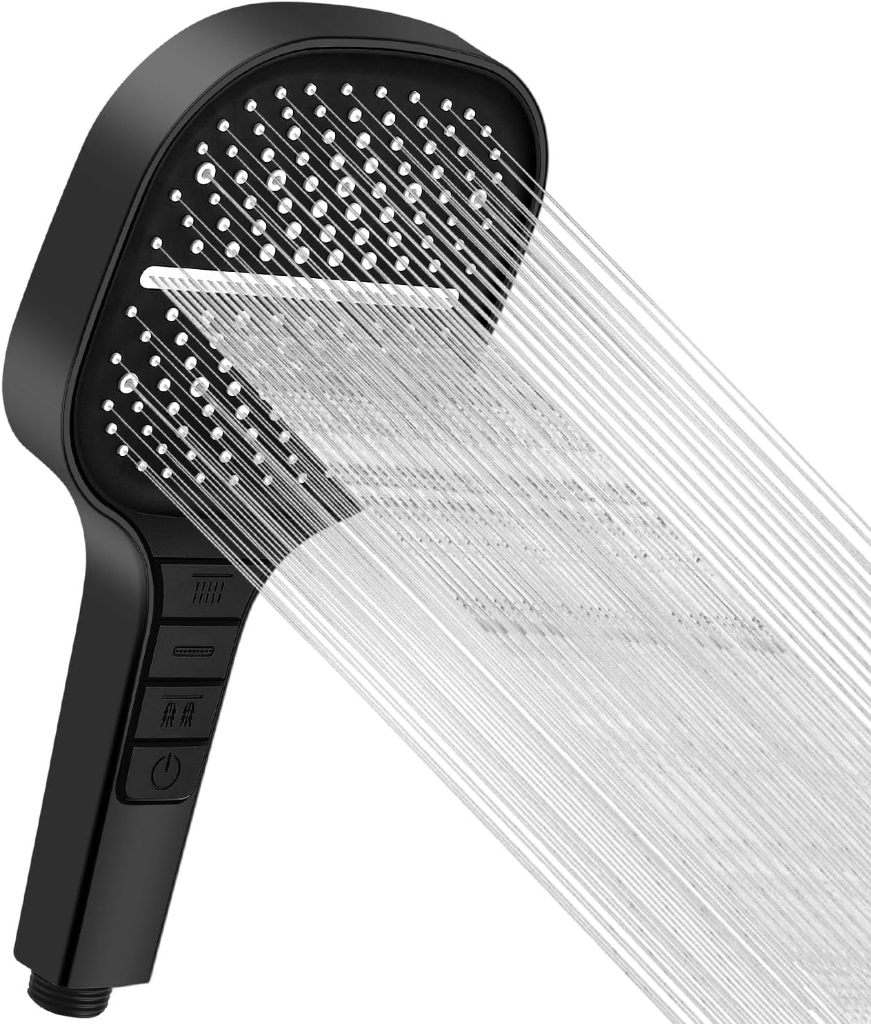 Carré Pommeau Douche Haute Pression (Noir, showerhead) | Leroy Merlin