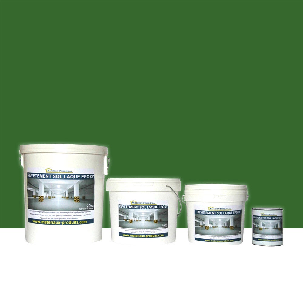 Peinture laque époxy sol et mur Kit de 10 Kg Vert Gazon RAL 6010 ...
