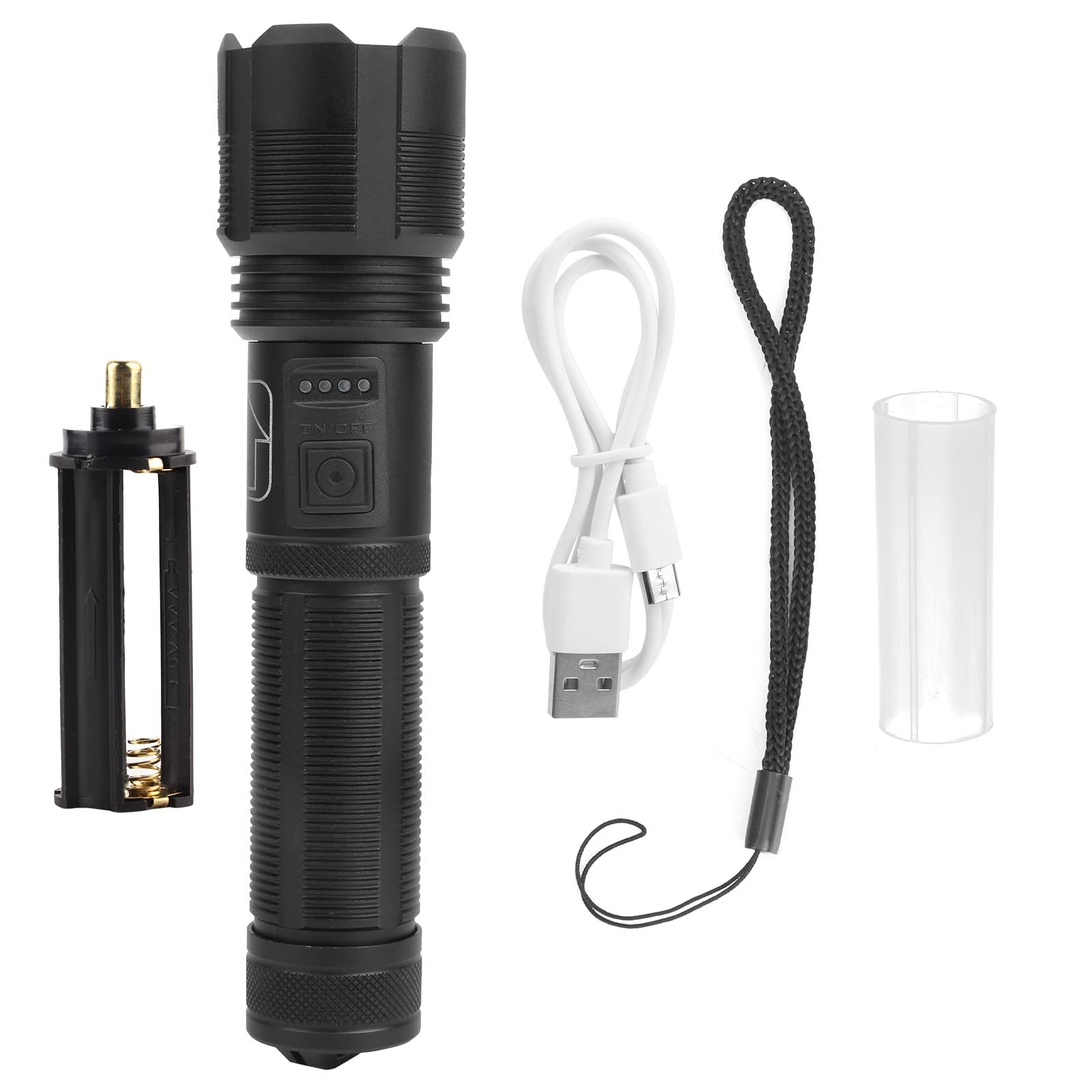 Linterna Zoom Eléctrica Cantidad Pantalla USB Recargable P70 Fuerte ...