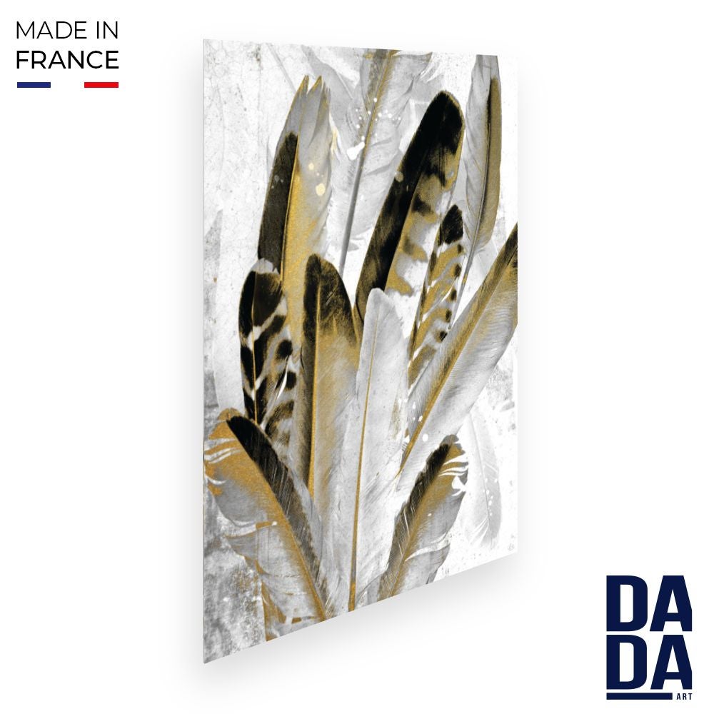 Affiche Plumes dorées élégantes / 60x80cm / Fabriqué en France / DADA ...