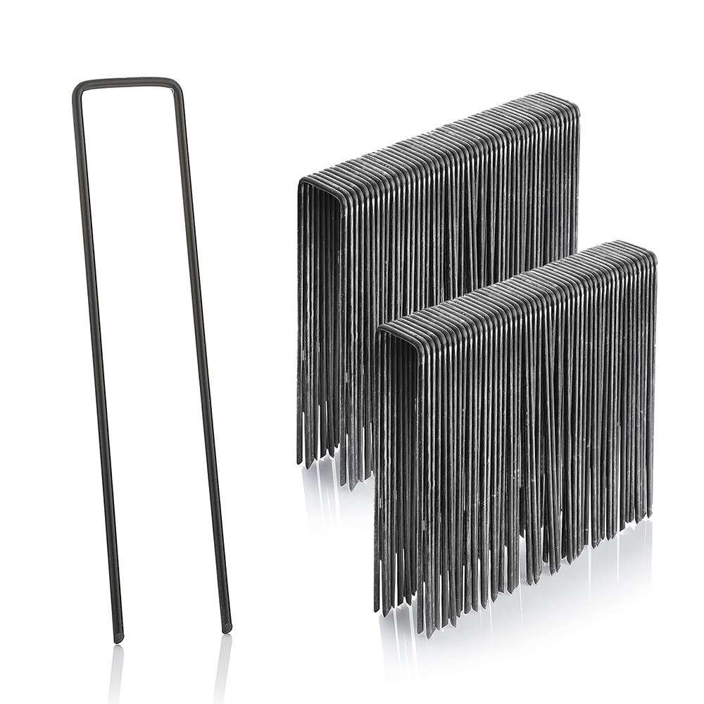 Clous de sol en forme de U, clous de sol pour gazon extérieur en acier ...