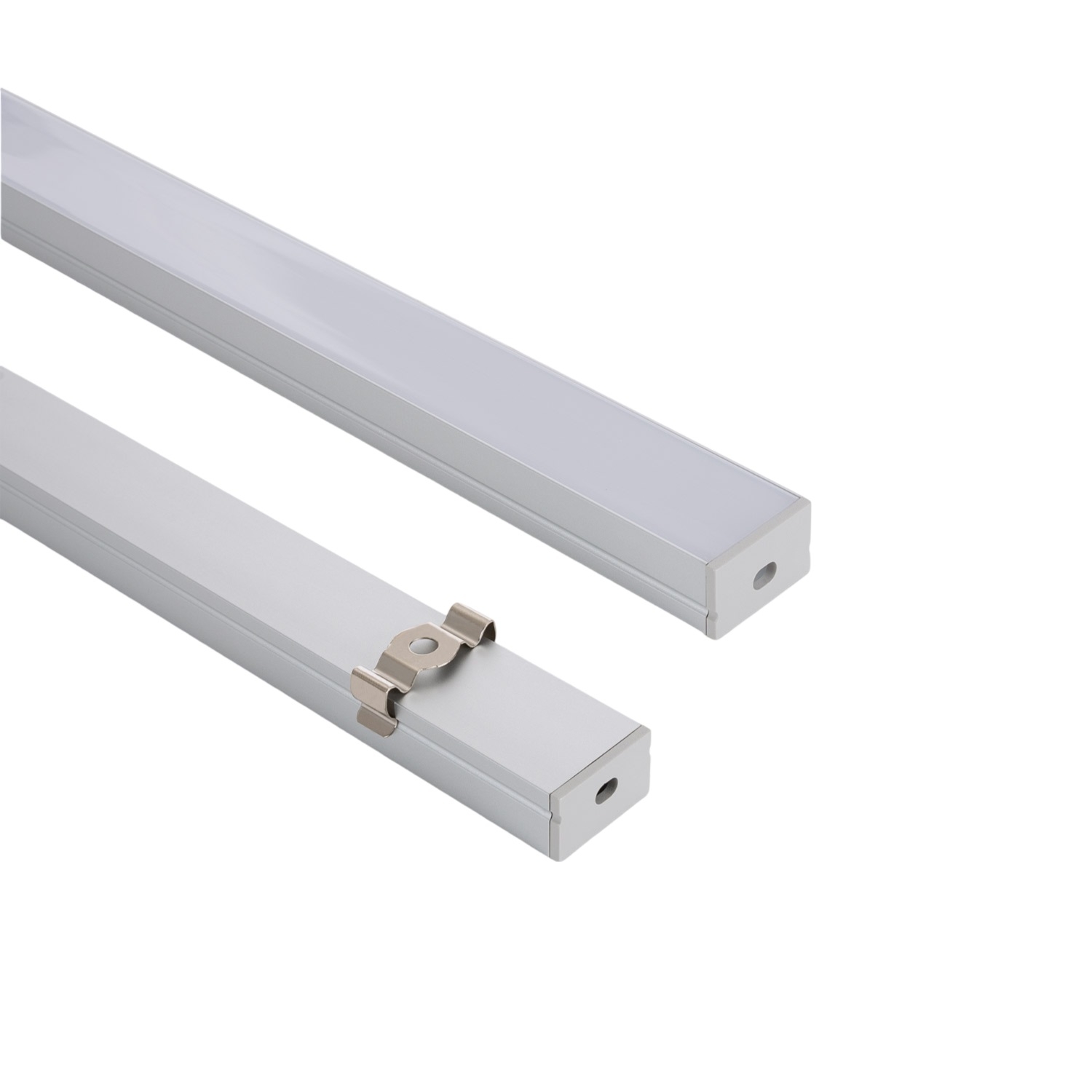 Ledkia Perfil Aluminio Superficie para Tiras LED hasta 20 mm con Tapa ...