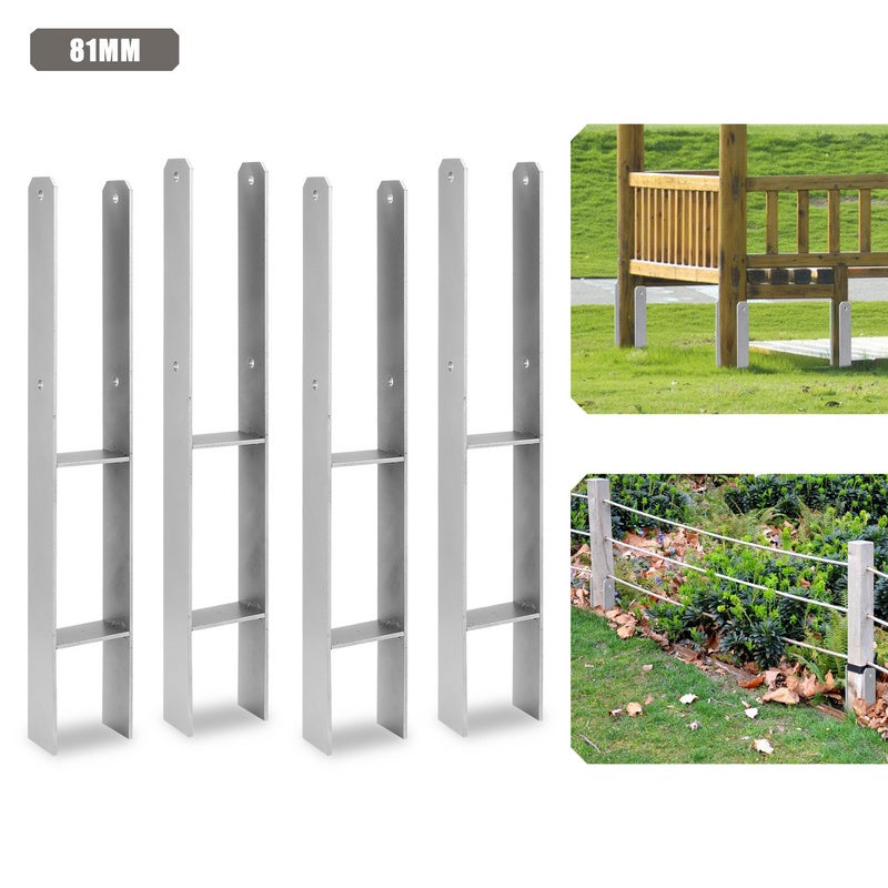 Ancre de poteau Douille de sol Support de poteau Support de poteau Ancre H 600mm Pied de poteau ...
