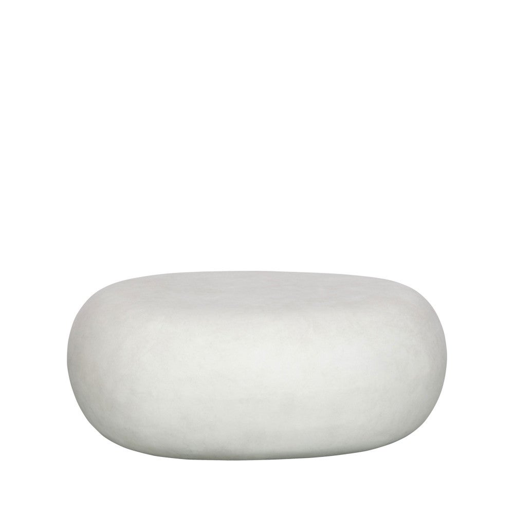 Mesa de centro de fibra de terracota con aspecto concreto blanco ...