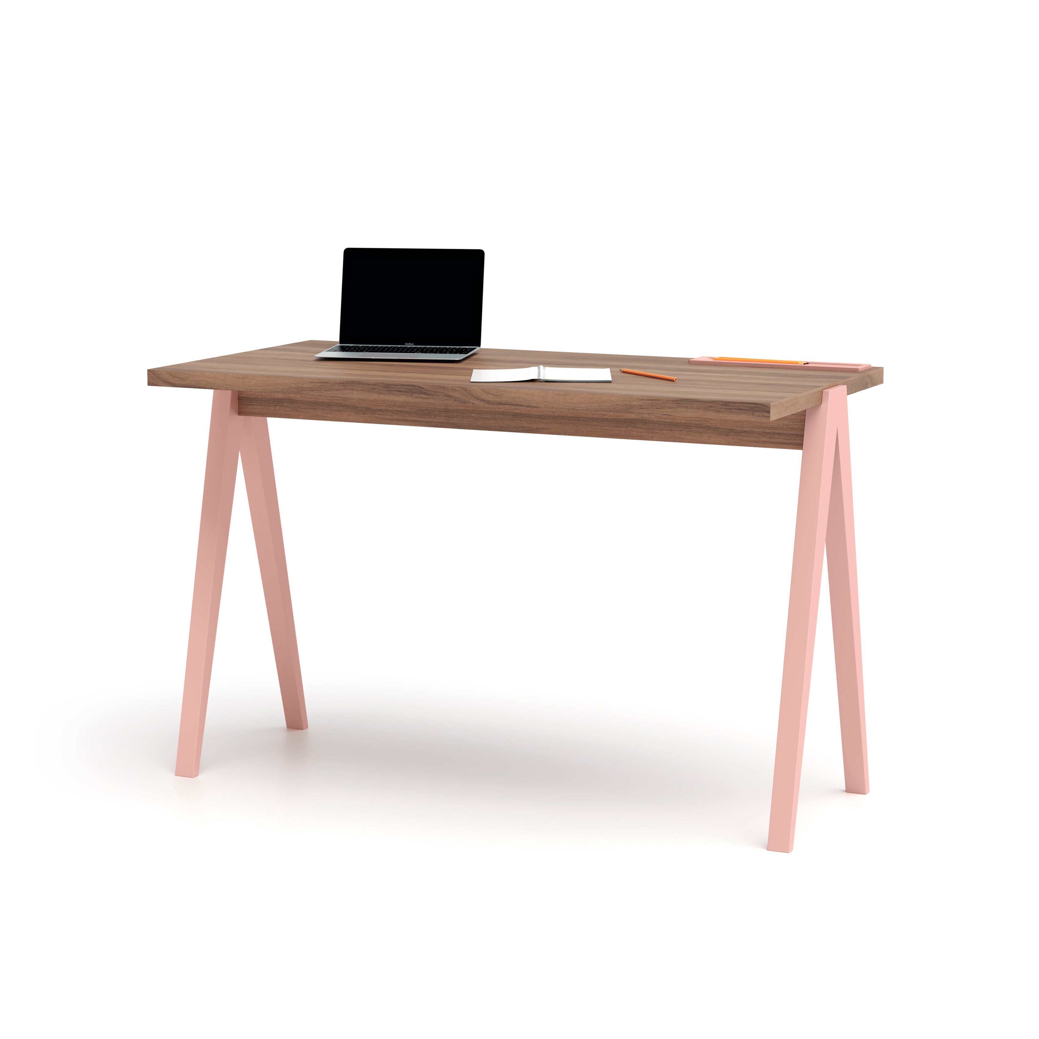 Mesa de estudio en melamina con patas de haya, modelo COMPÁS XL de ...