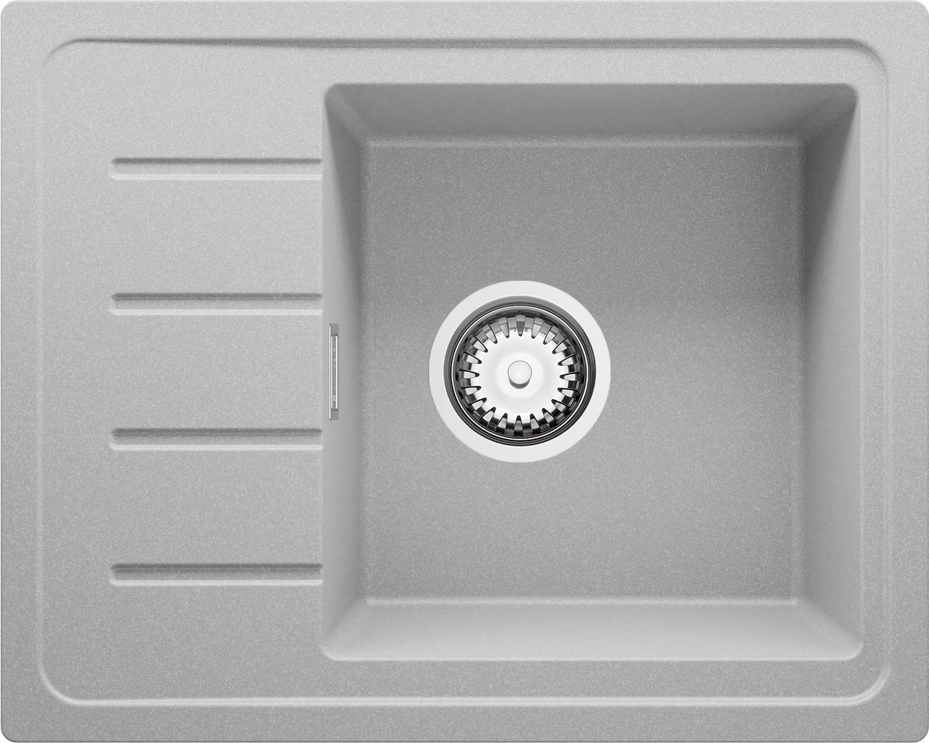 Evier Cuisine en Granit Gris 55x44cm, Lavabo 1 bac + Kit de Vidage ...