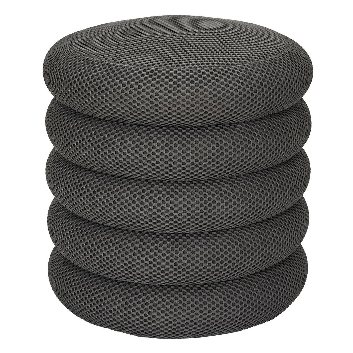 Pouf Coffre Rangement "Atome" 42cm Gris | Leroy Merlin