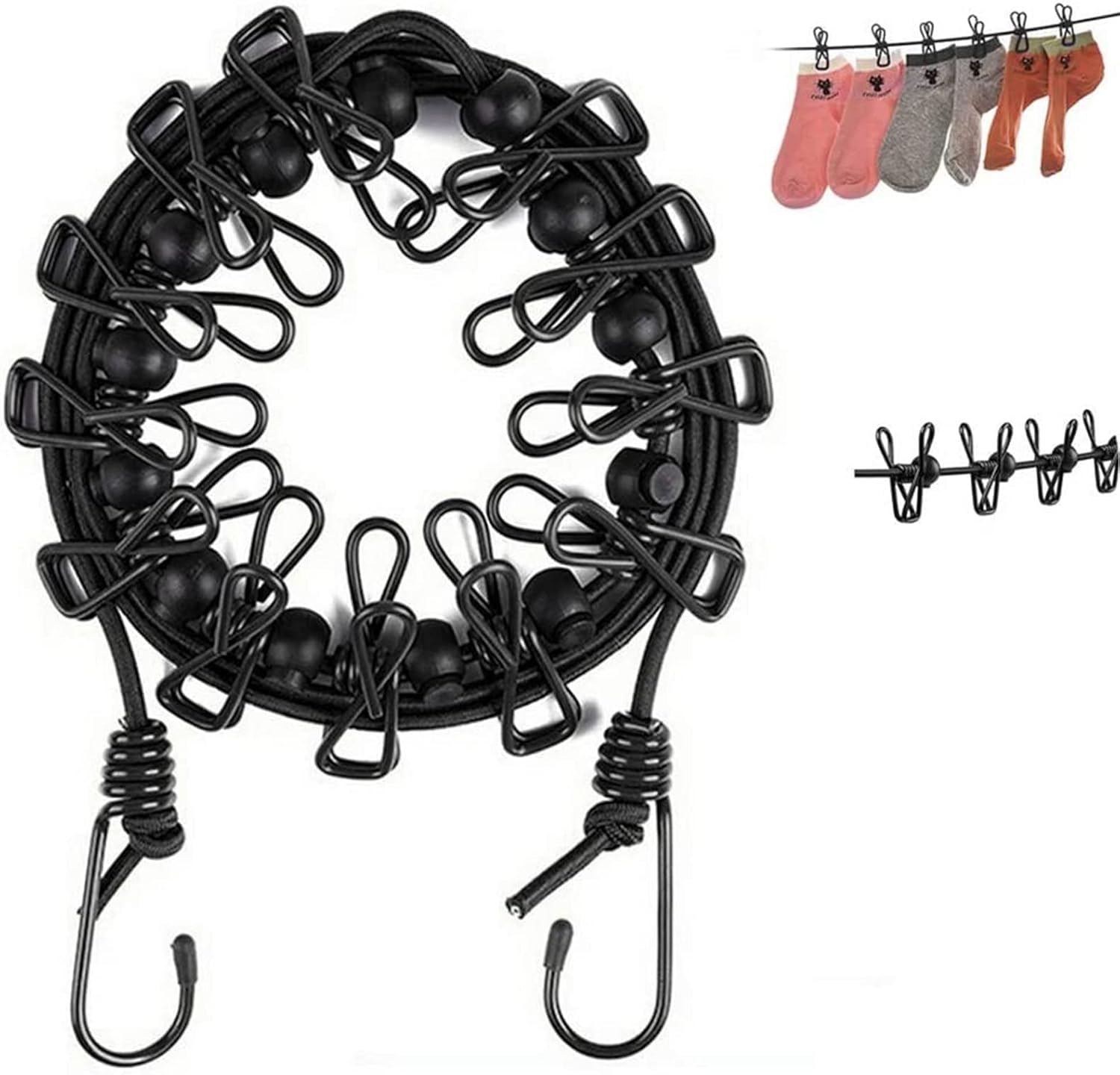 1 Pack Corde à Linge Portable, Corde à Linge Élastique Voyage Corde à ...