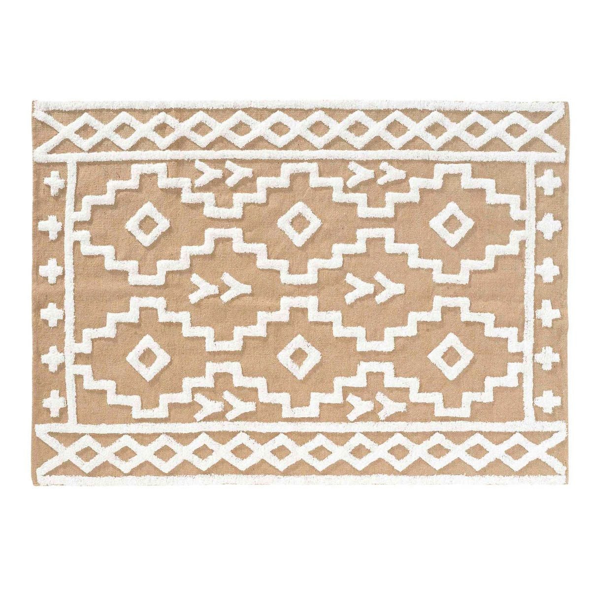 Tapis Déco en Jute "Medine" 120x170cm Naturel | Leroy Merlin