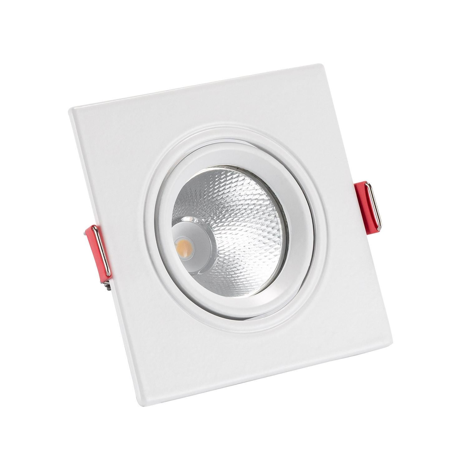 Spot Downlight LED 5W Carré Madison Coupe Ø 75 mm Blanc neutre 4000K ...