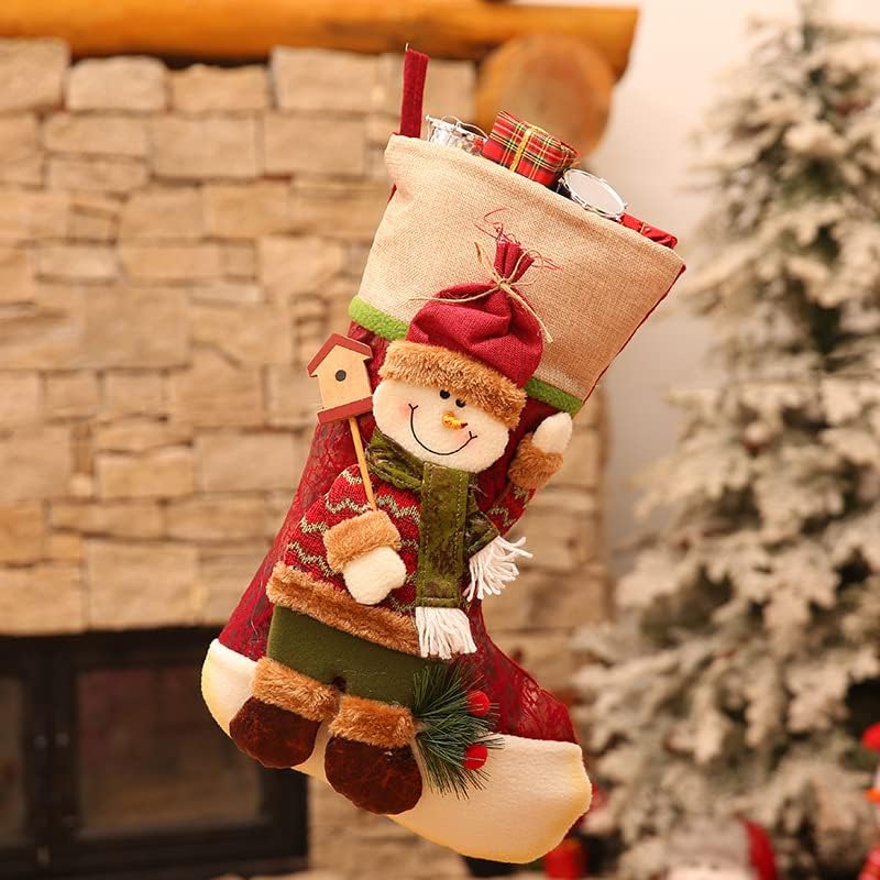 Calcetín navideño decorativo, calcetín navideño de gran apertura ...
