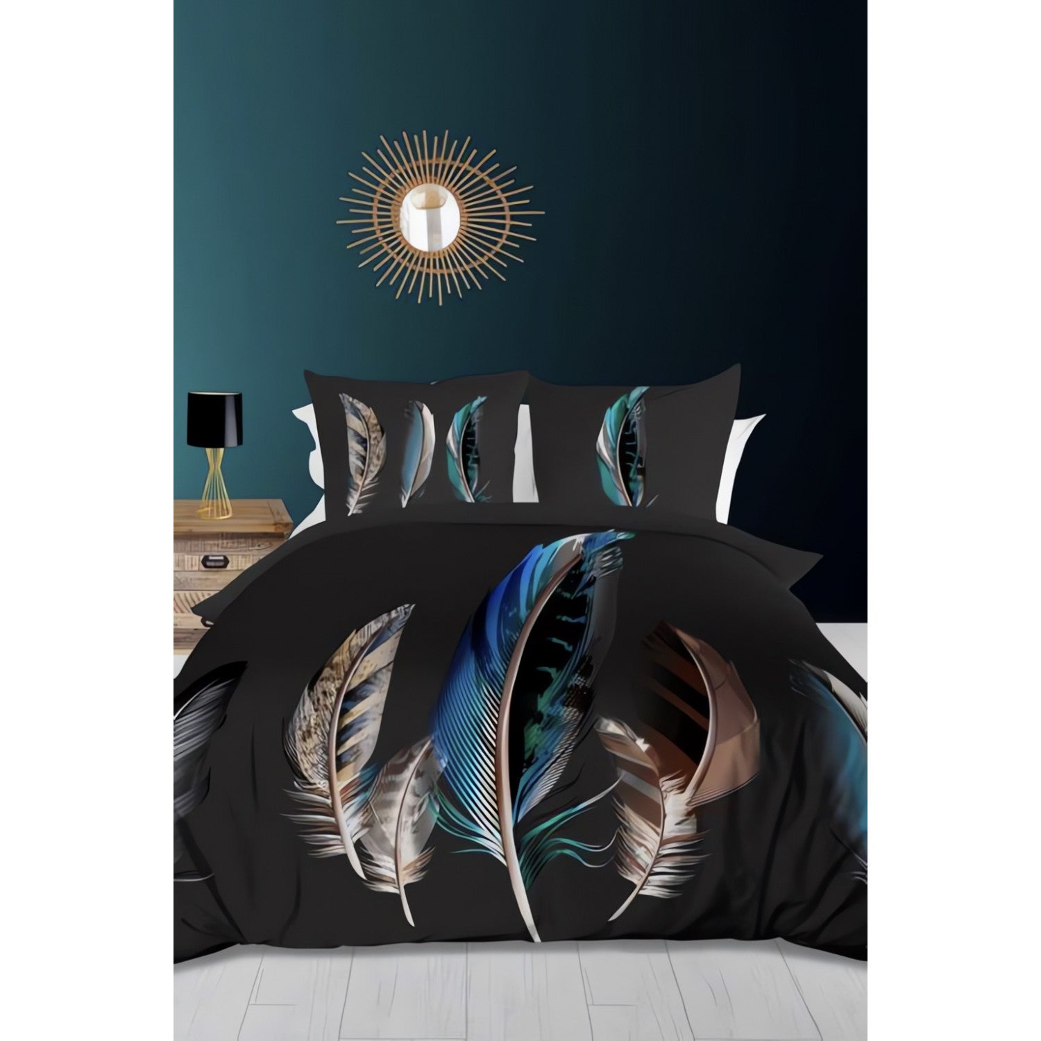 Parure housse de couette dessin placé 240X220 cm CARESSE, 100% coton 57 ...