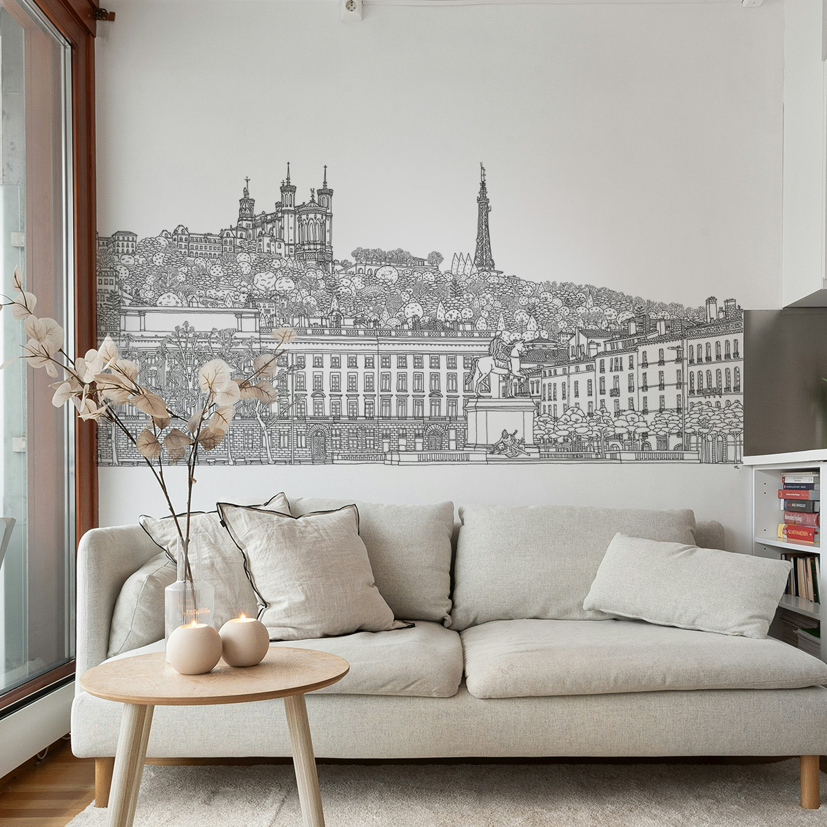 Lione Place Bellecour carta da parati panoramica, 300 x 250cm | Leroy ...