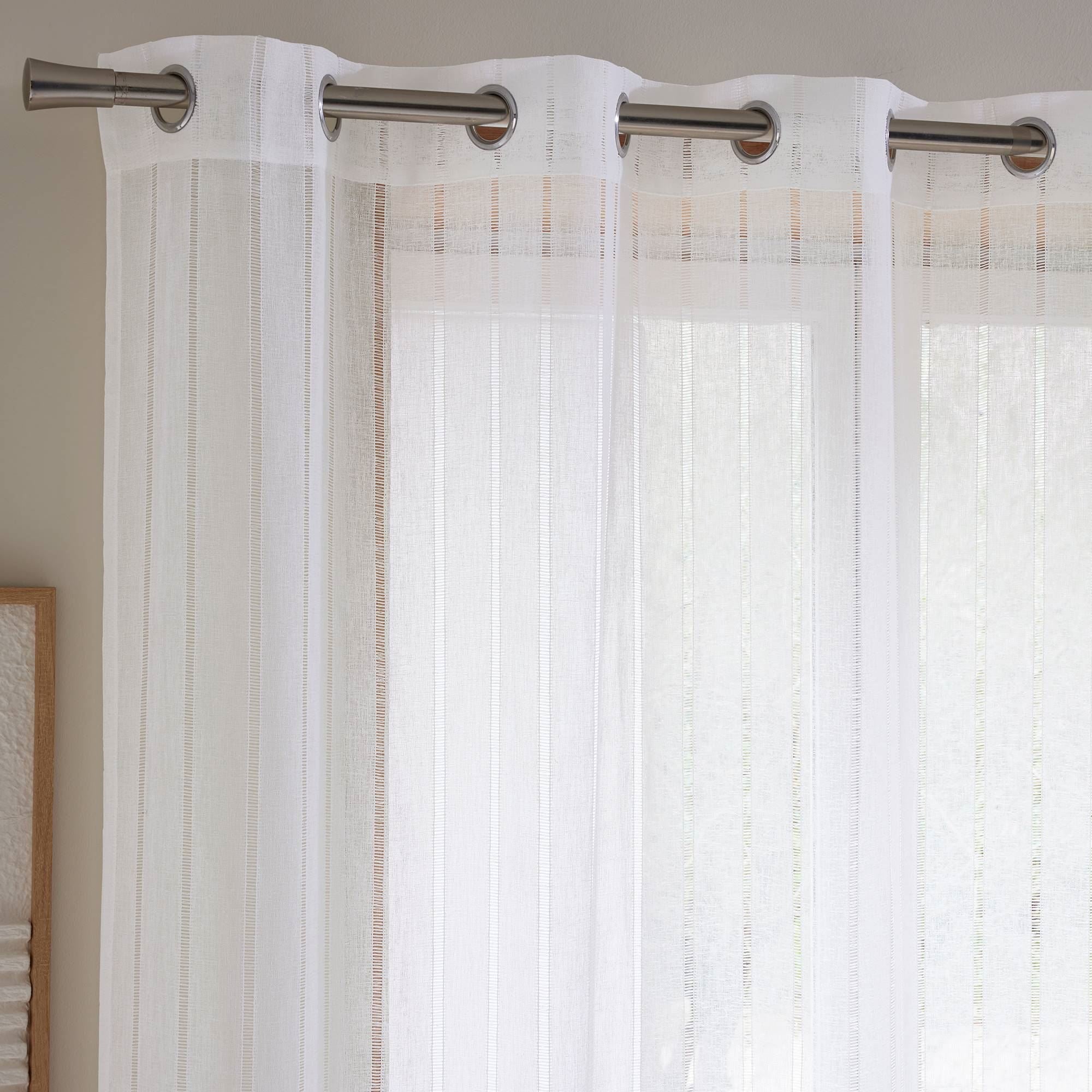 Voilage ANAIS 140x240 blanc en polyester | Leroy Merlin