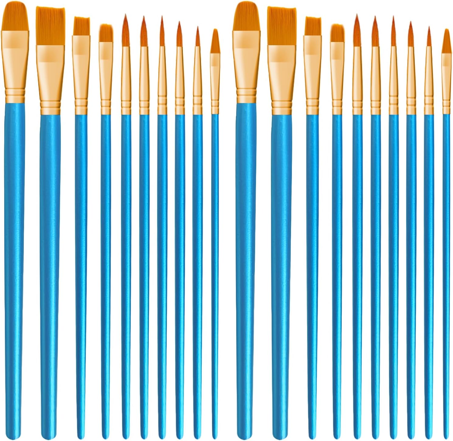 Juego de 20 pinceles de nailon para pintura facial acrílica, óleo ...