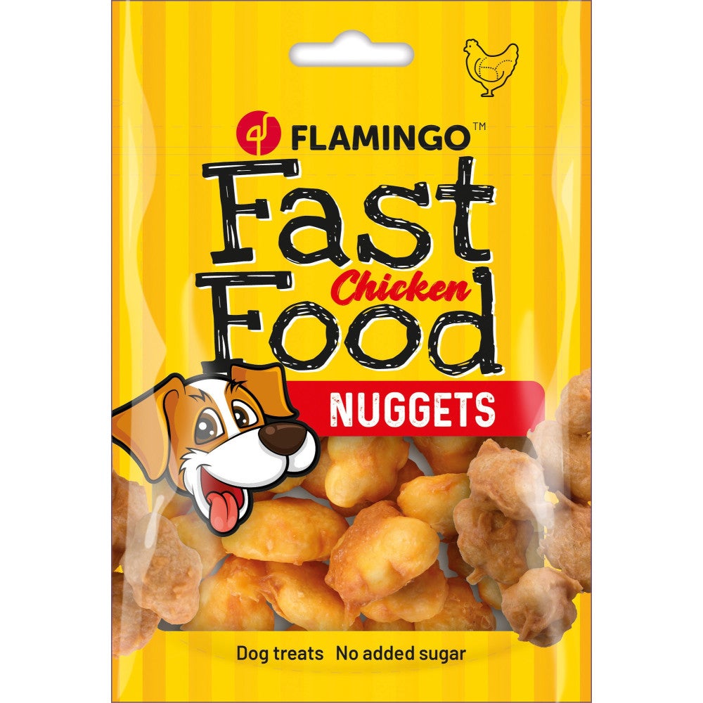 Flamingo -Friandises Fast Food Nuggets avec poulet 100 g pour chien ...