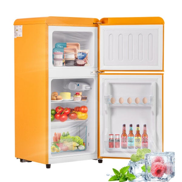Mini réfrigérateur, congélateur combiné, deux portes, volume total 60 ...