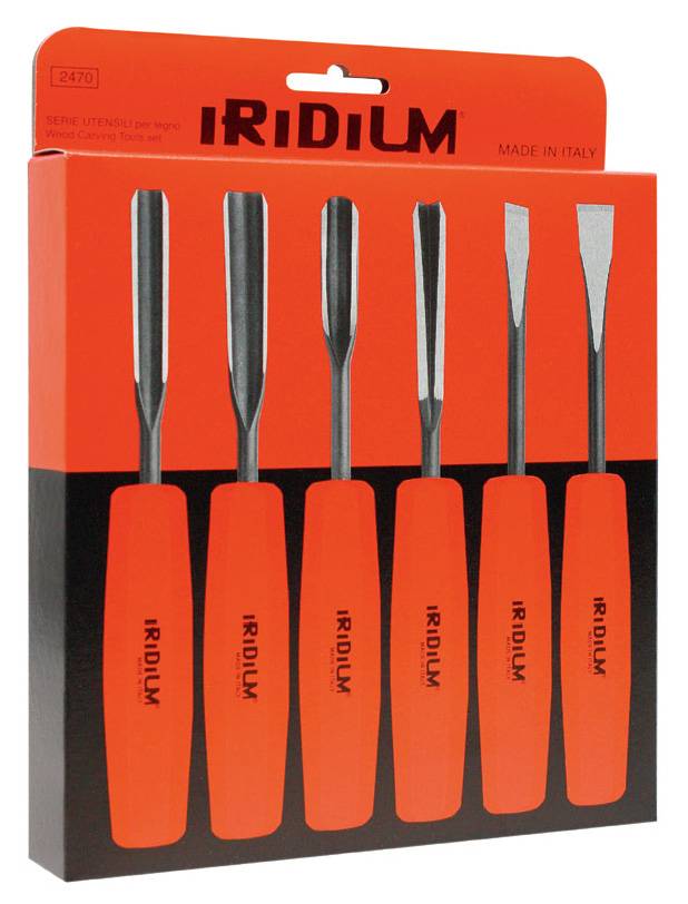 JEU DE 6 GOUGES CHROME VANADIUM POUR BOIS IRIDIUM | Leroy Merlin