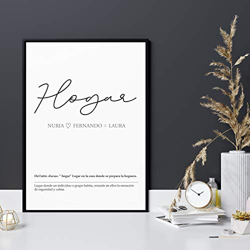 Lamina Personalizada Hogar En Familia Poster Con La Definición De Hogar ...