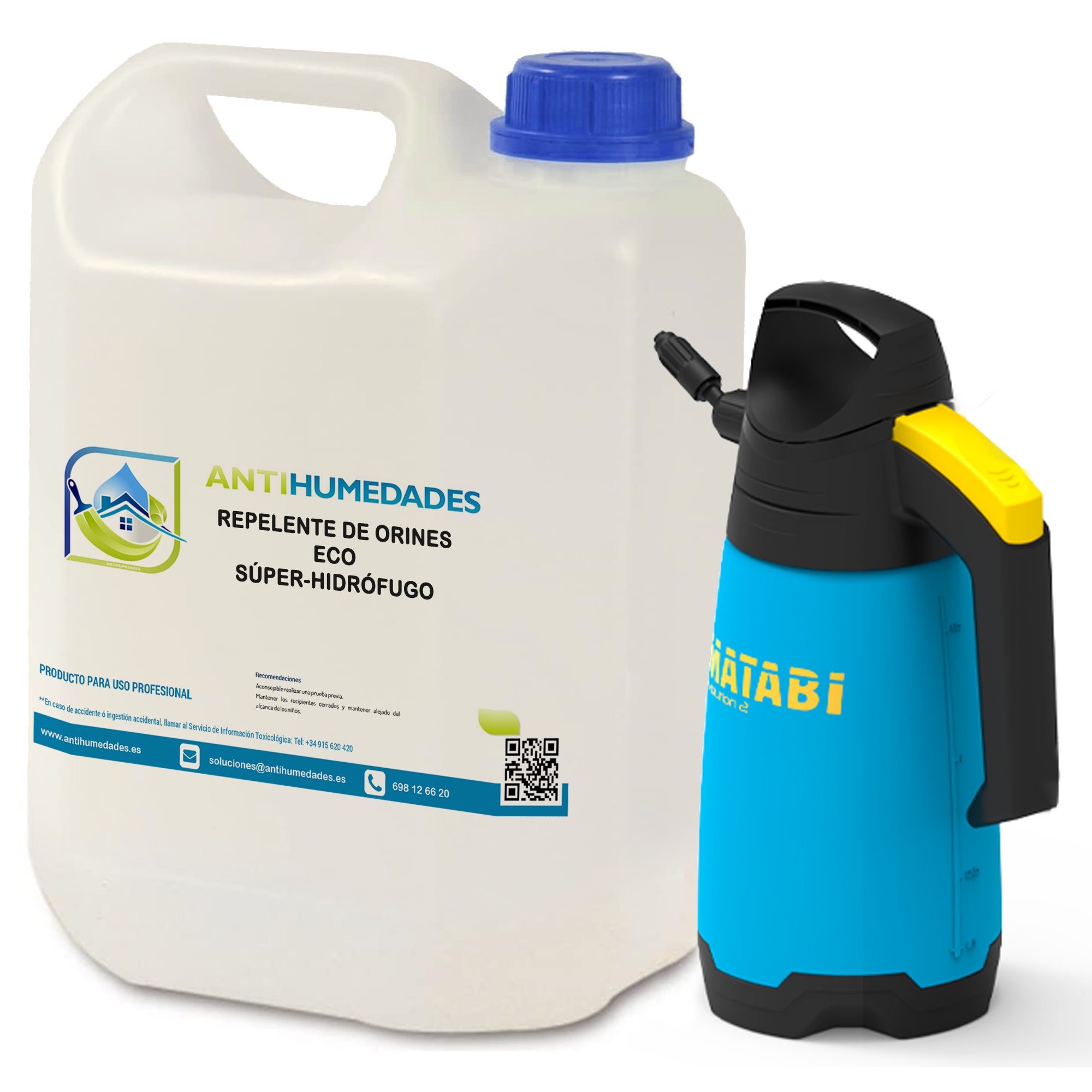 Repelente Orines ECO (5L + Pulverizador) - Tratamiento preventivo de fachadas y suelos. Evita la ...