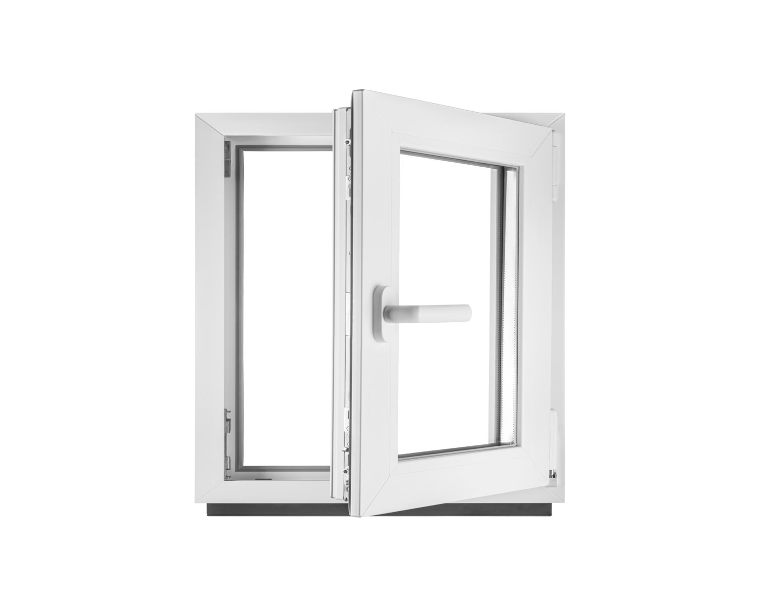 BauPlaza - Fenêtre PVC 120 x 120 cm d'ouverture Droite double vitrage ...