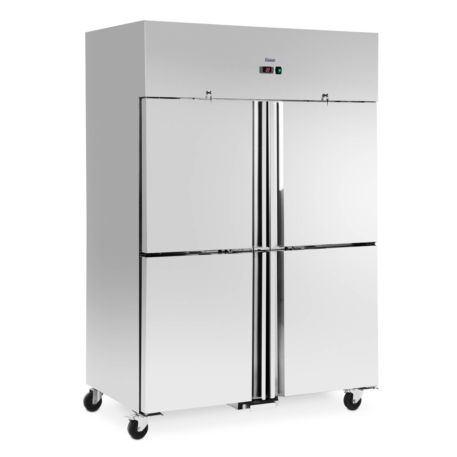 Refrigerador para gastronomía - 1160 L - acero inoxidable - 4 puertas ...
