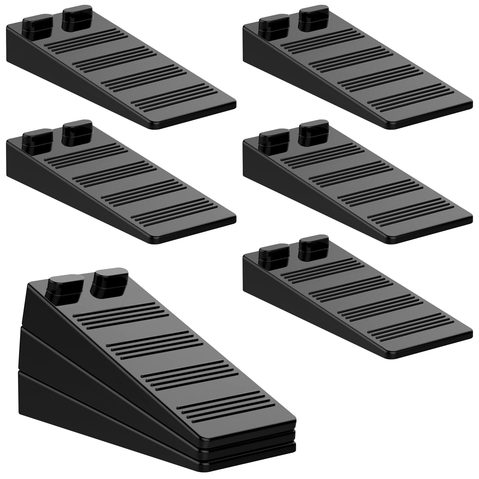 8 cuñas de goma flexible, bloque antideslizante de altura ajustable ...