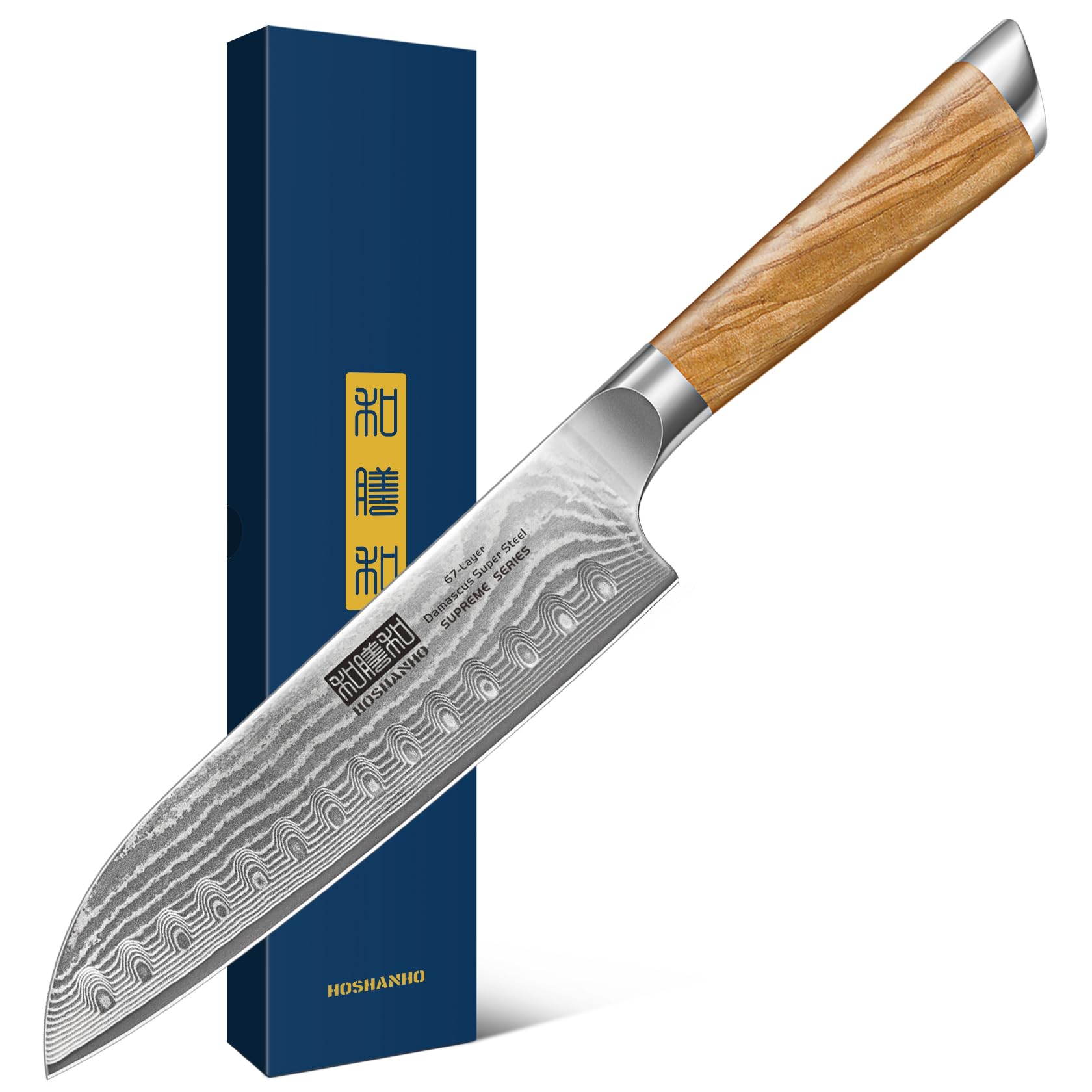 HOSHANHO Coltello da Chef Damasco, 18cm Professionale Coltelli da ...