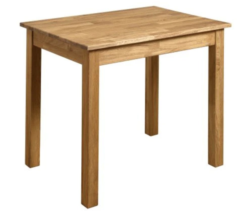 Petite table rectangulaire en bois de chêne massif Leny 90cm | Leroy Merlin